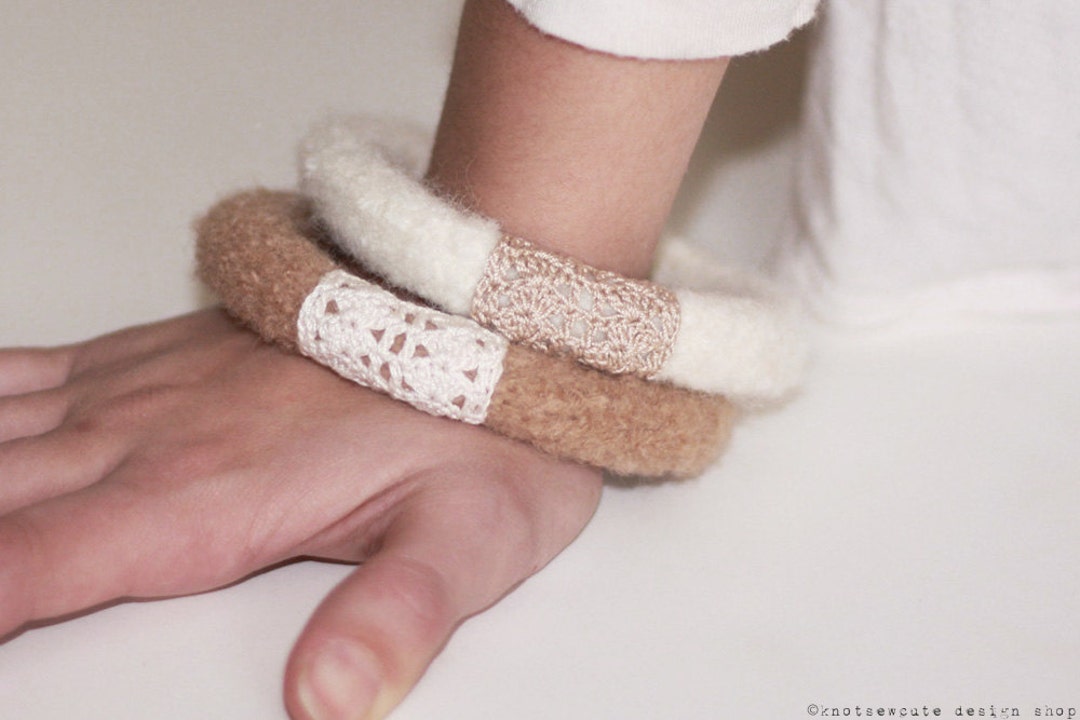 CROCHET PATTERN - Felted Bracelets - Instant Download (PDF) - Etsy