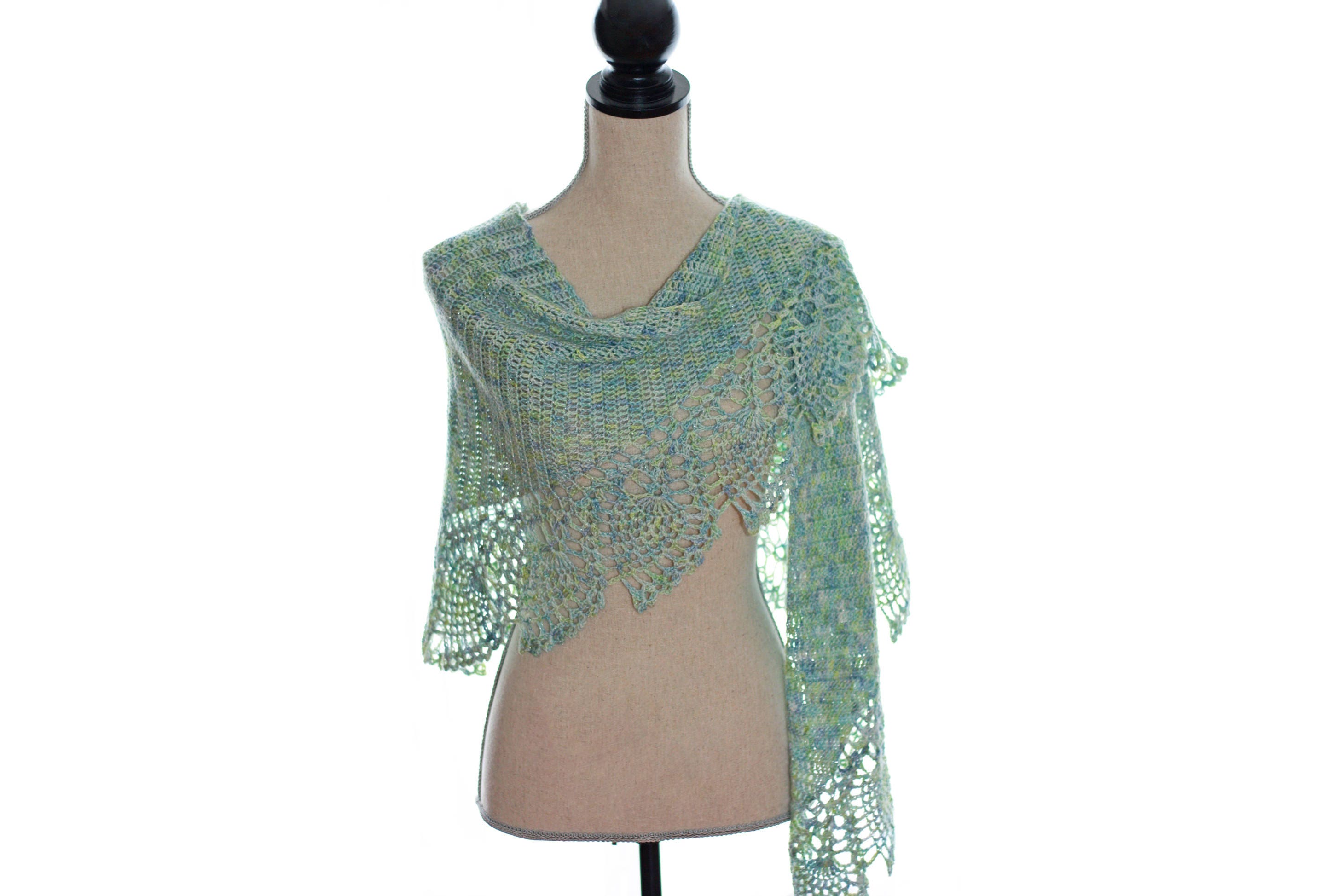 CROCHET PATTERN - Sea Glass Shawl - Instant Download (PDF) - Etsy