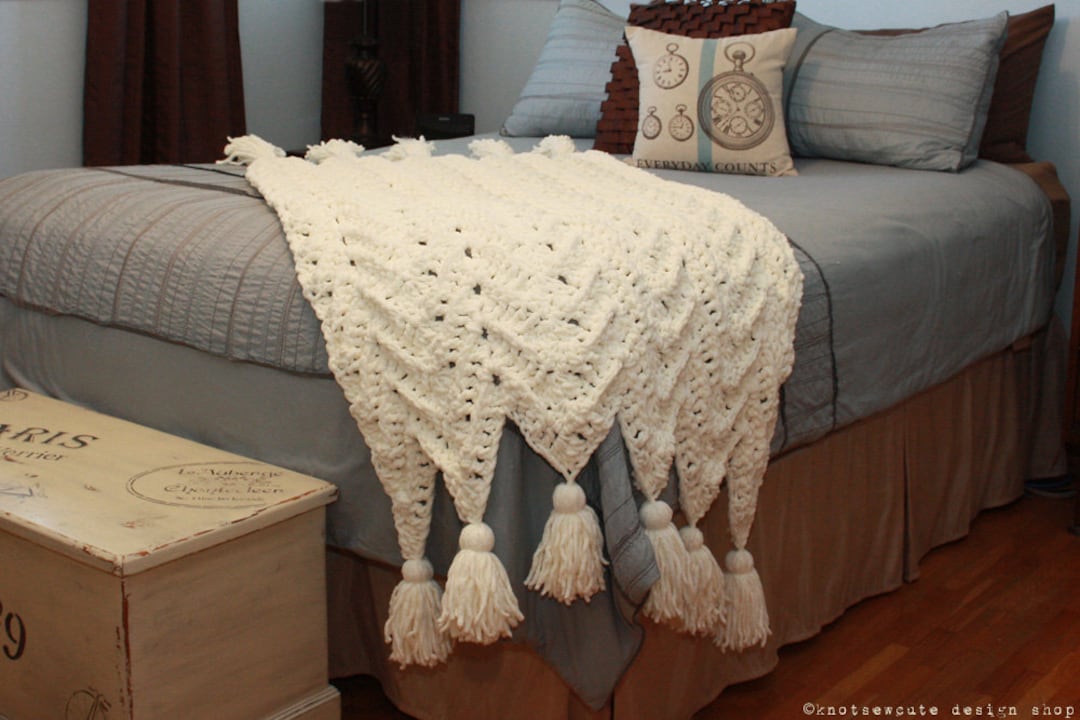 CROCHET PATTERN - Cozy Cottage Throw - Instant Download (PDF) - Etsy