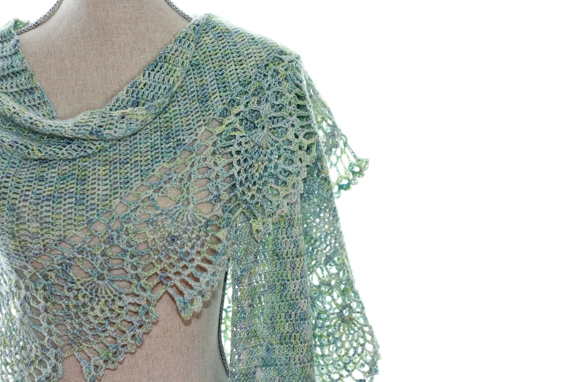 CROCHET PATTERN - Sea Glass Shawl - Instant Download (PDF) - Etsy