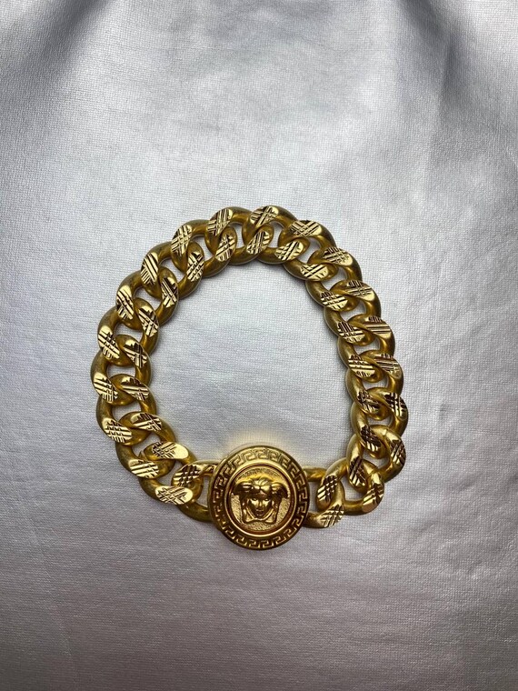 Vintage Versace Gold Finish Chain Style Bracelet Womens High end Fashion Bracelet Antique Jewelry Etsy Canada
