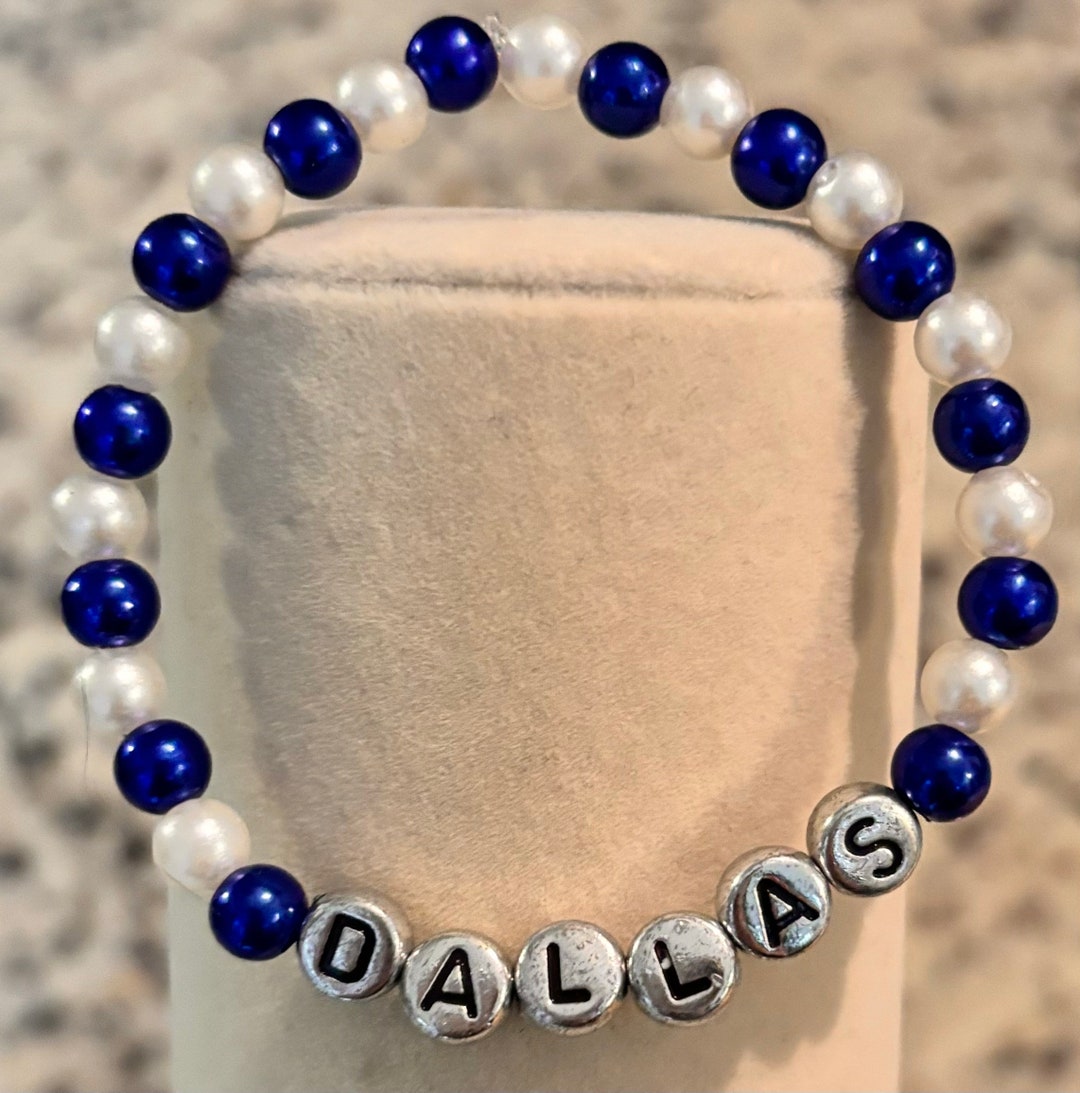 NFL Dallas Cowboys Pearl Bead Handmade Bracelet - Etsy