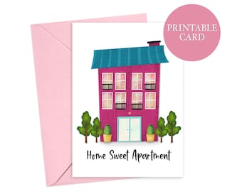 Home Sweet Apartment Card Apartment Card New Home Card Happy New Home ...