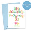 Administrative Professionals Day Printable Favor Gift Tag,office ...
