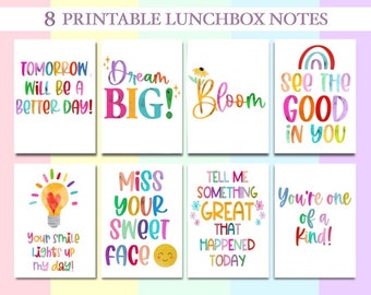 Printable Lunchbox Notes Positive Notes Inspiring Notes for Kids and ...