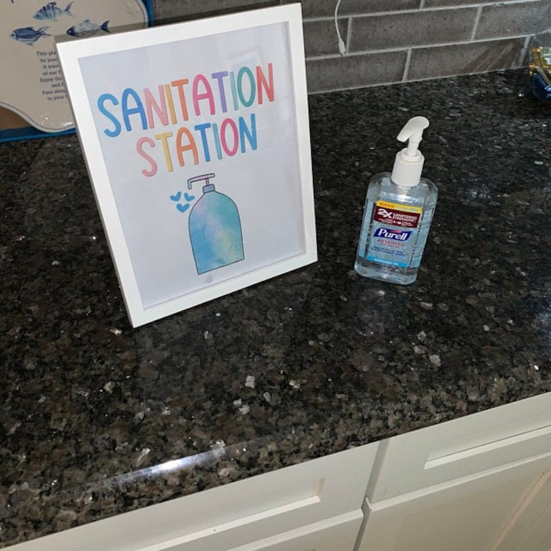 Sanitation Station Sign Printable Sign Hand Sanitizer Sign | Etsy