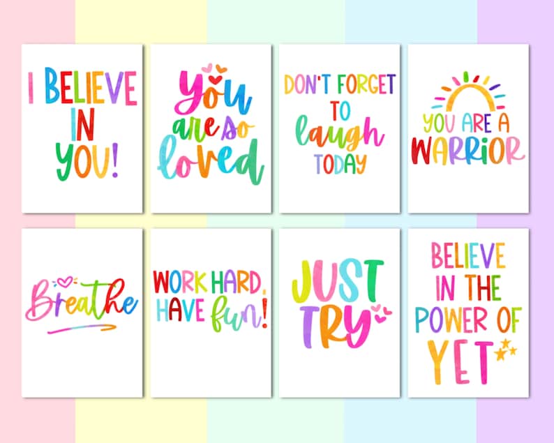 Printable Lunchbox Notes Positive Notes Inspiring Notes - Etsy