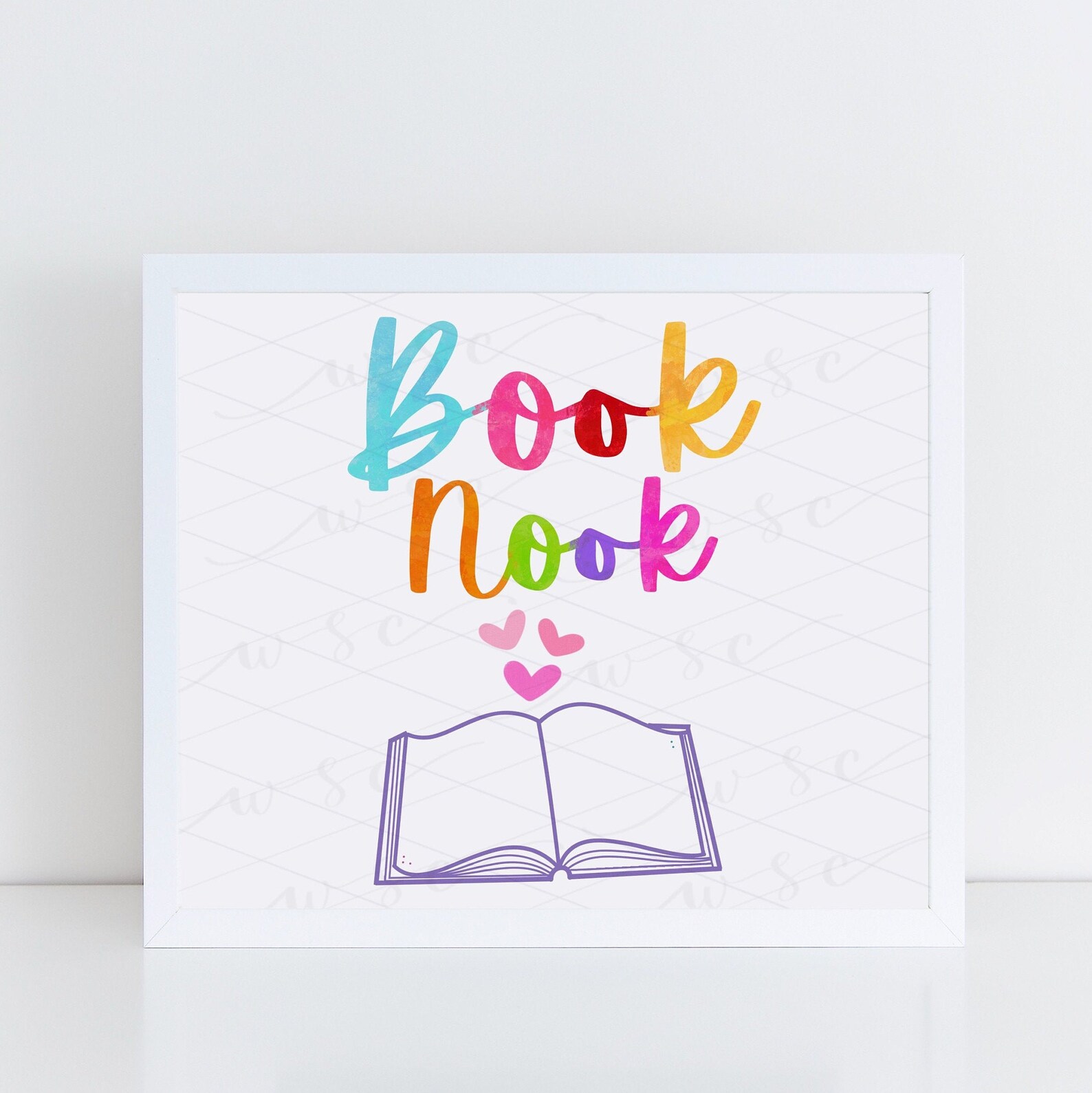 Book Nook Printable Sign Classroom Posters Homeschool | Etsy