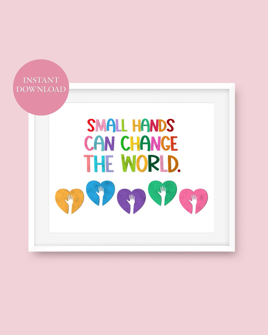 Small hands can change the world Print Classroom Art Posters | Etsy
