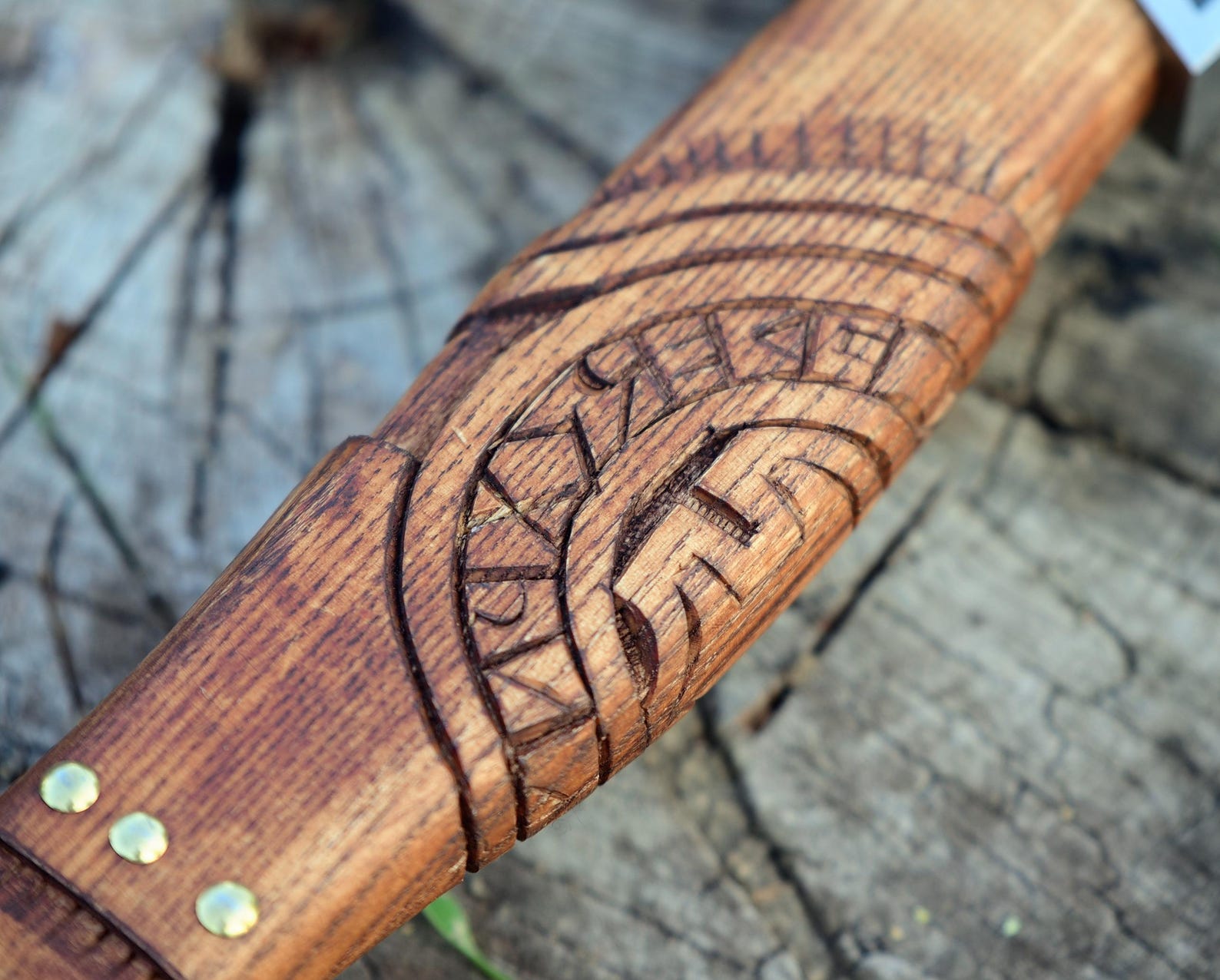 Custom Hand Made Steel Engraving Axe With Wood Work on Handle and Pouch ...