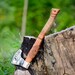 Custom Hand Made Steel Engraving Axe With Wood Work on Handle and Pouch ...