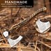 Custom Hand Made Steel Engraved Axe With Wood Work on Handle and Pouch ...