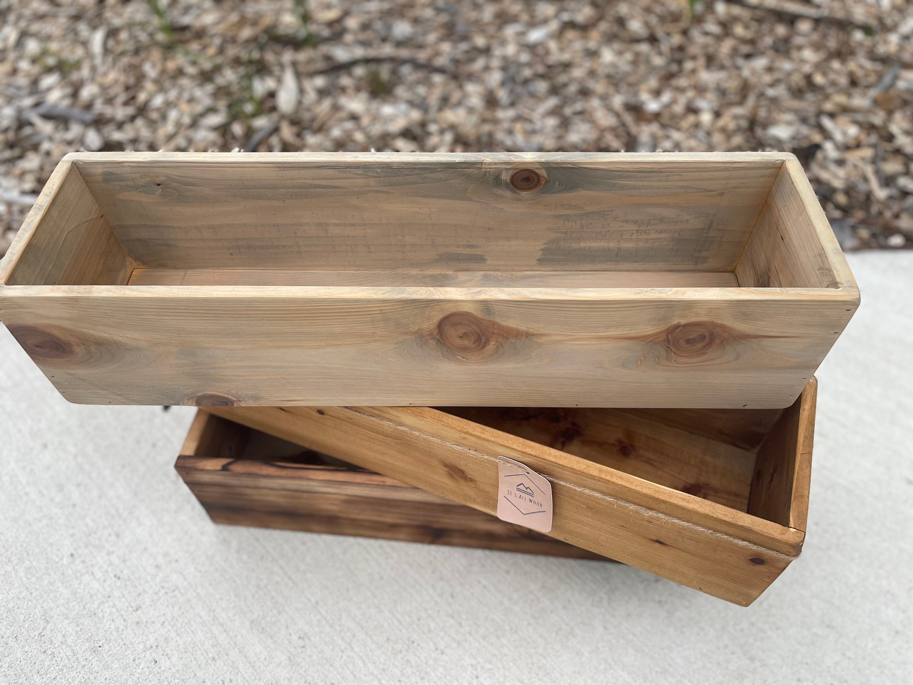Rectangle Cedar Planter Box - Etsy