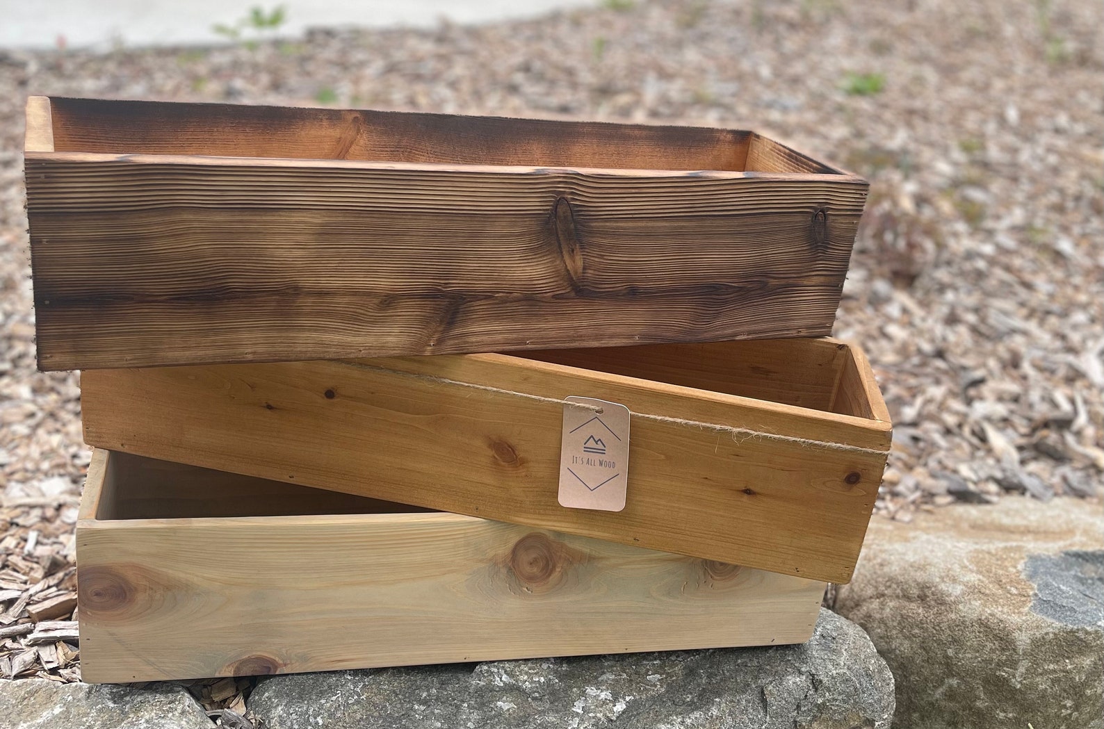 Rectangle Cedar Planter Box - Etsy
