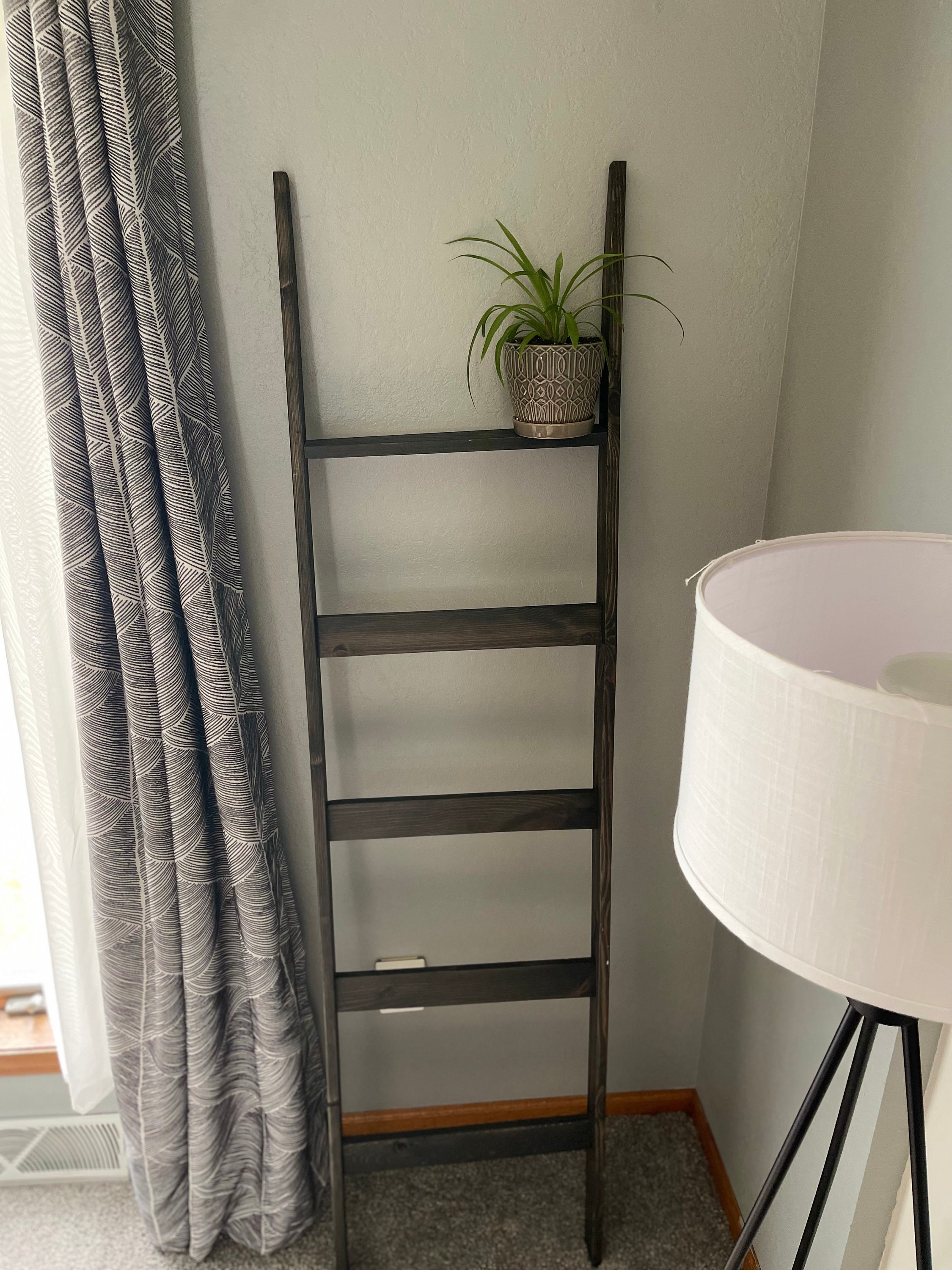 Handcrafted Blanket Ladder With Shelf - Etsy
