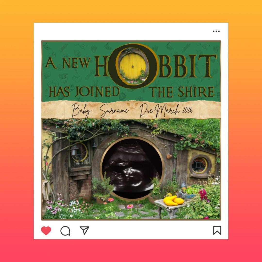 Hobbit Inspired Baby Reveal | A New Hobbit Has Joined the Shire ...