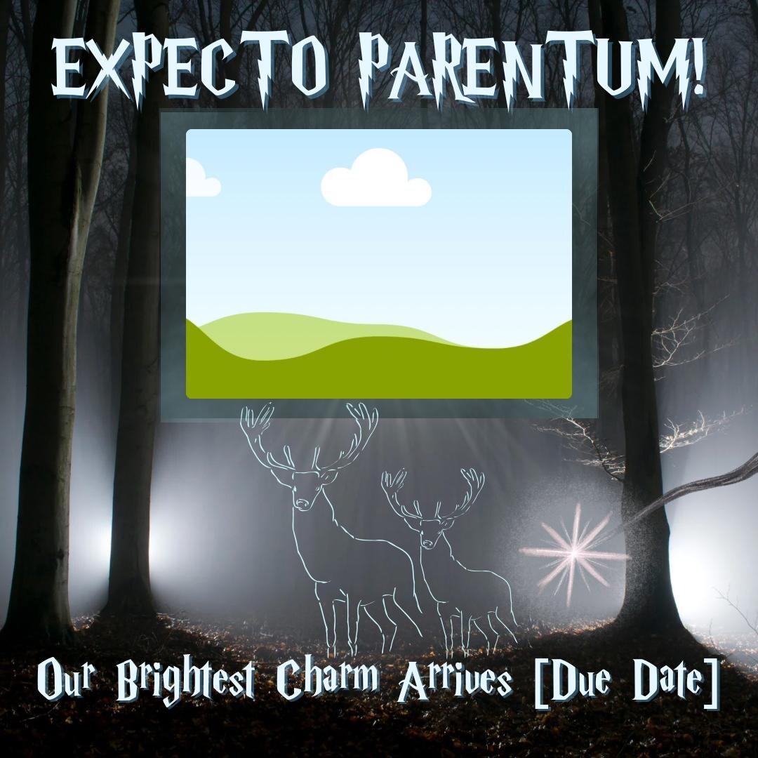 Editable Wizard Pregnancy Announcement | Expecto Parentum | Magical ...