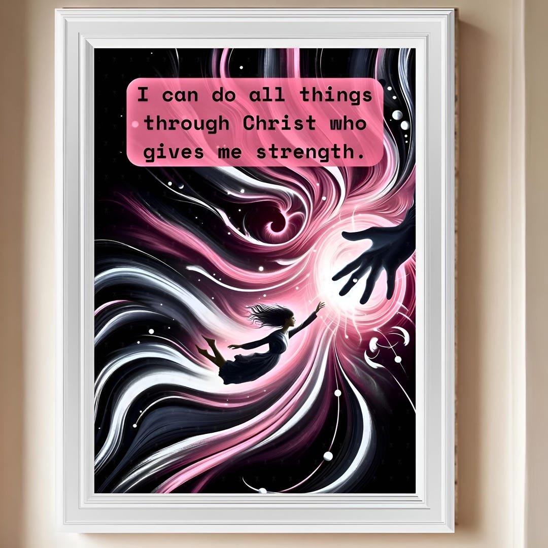 Christian Wall Art Printable, I Can Do All Things Scripture Print ...