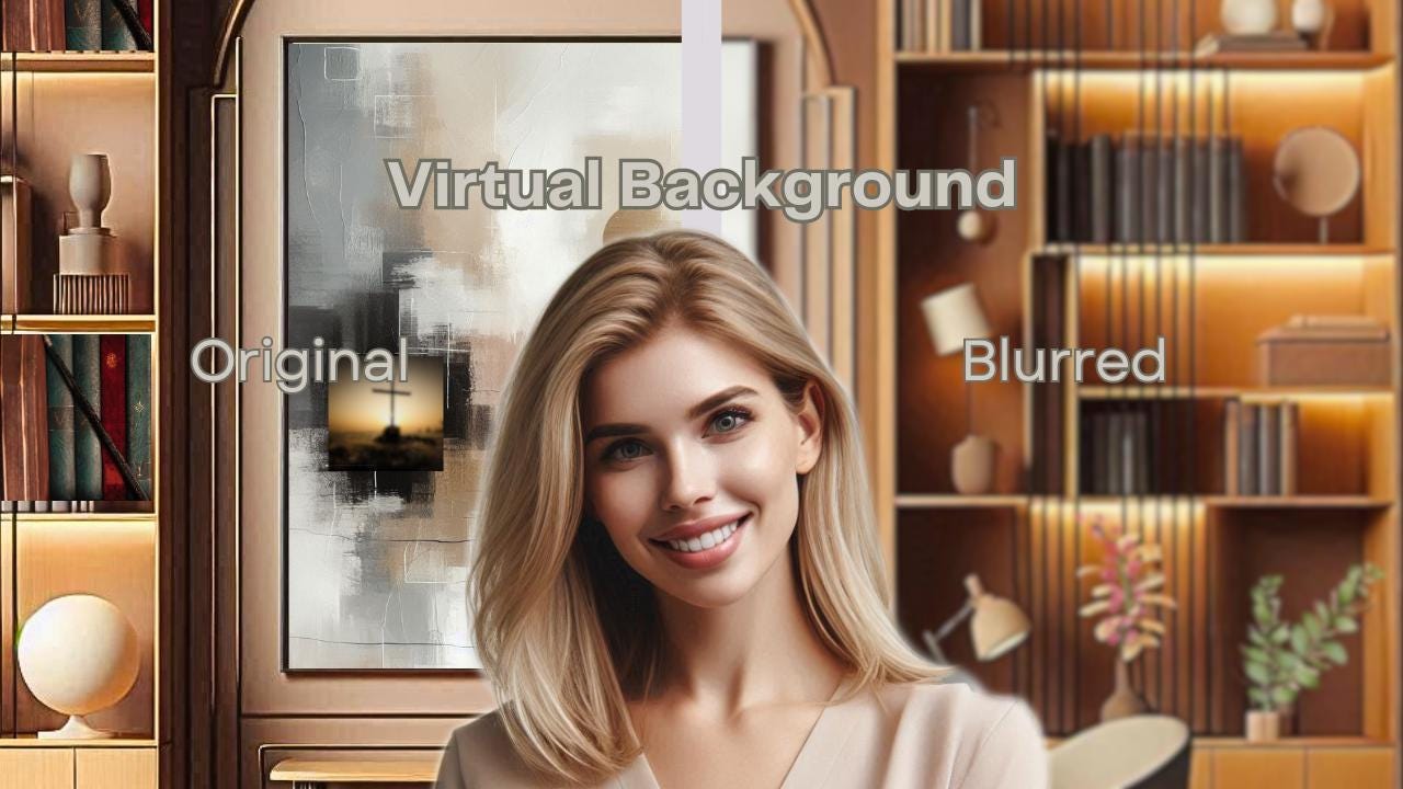 Faith-based Zoom Background With Abstract Cross Art, Christian Modern ...