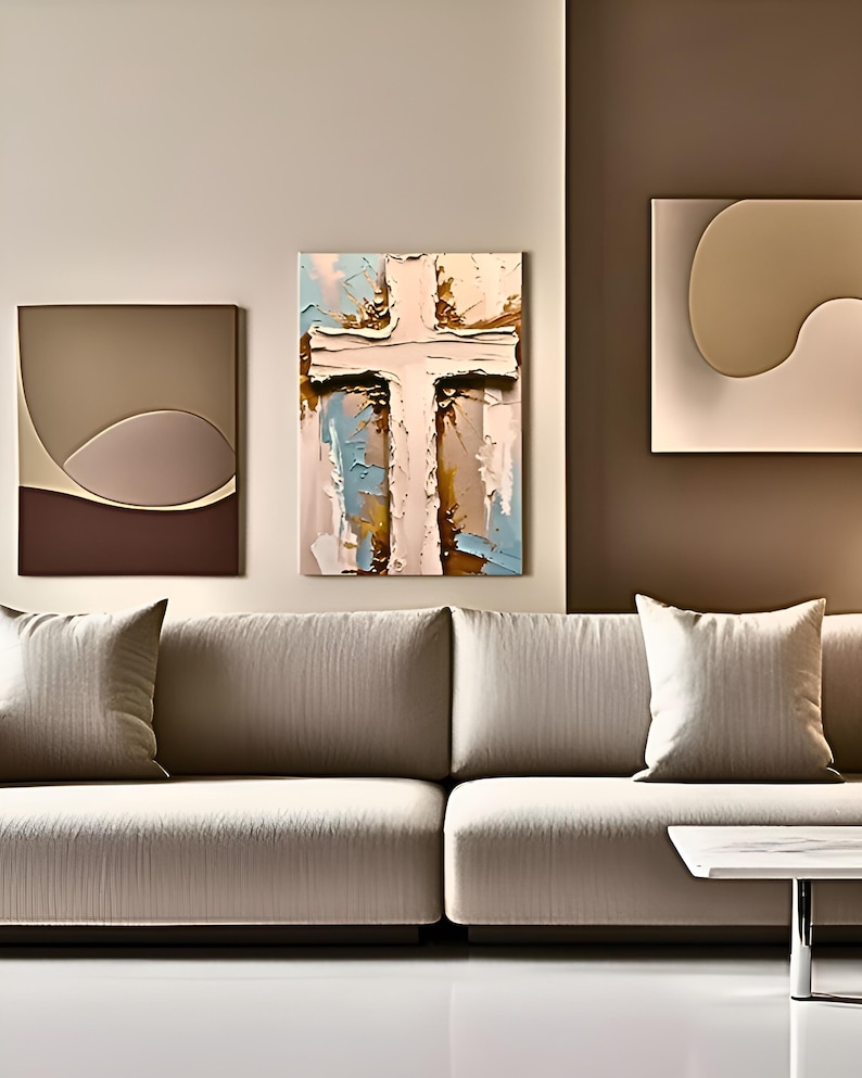 Zoom Background for Presentation – Modern Living Room With Textured ...