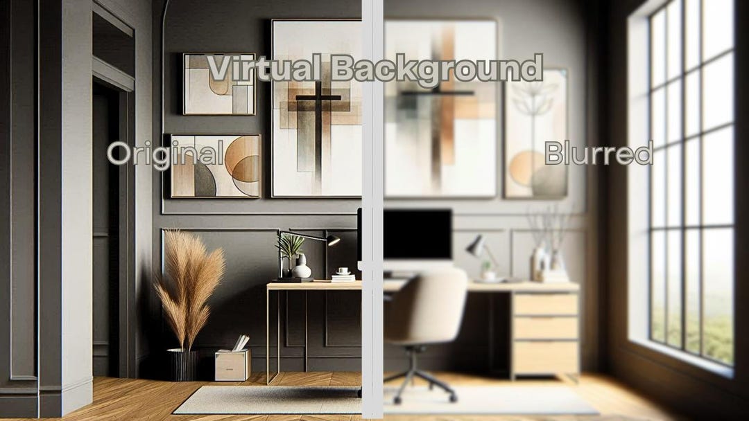 Boho-chic Cross Zoom Background, Religious Jesus Sign, Living Room ...