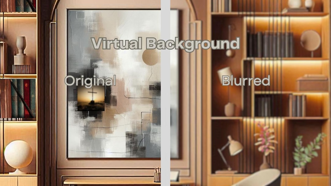 Faith-based Zoom Background With Abstract Cross Art, Christian Modern ...