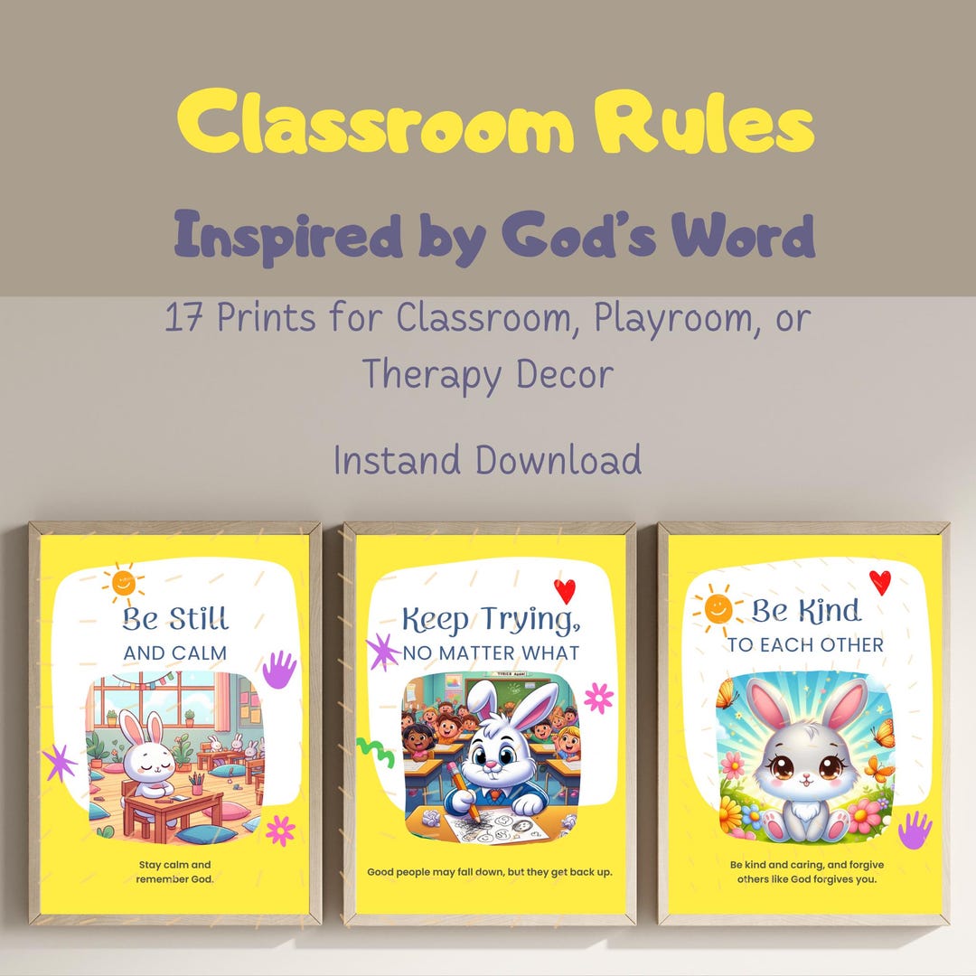 Kid's Classroom Rules Digital Download, Inspirational Classroom Rules ...