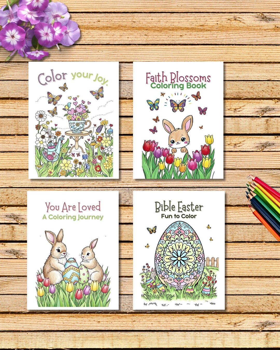 Bible Verse Coloring Pages Bundle for Easter Christian Scripture Book ...