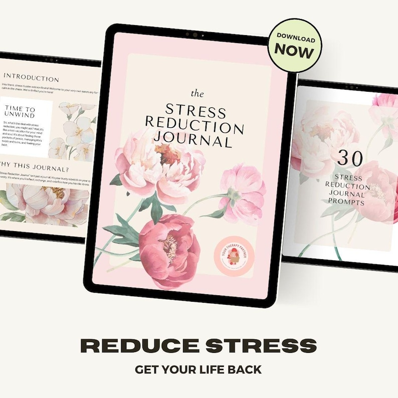 Stress Reduction Journal | 30 Day Guided Journal | Digital Journal ...