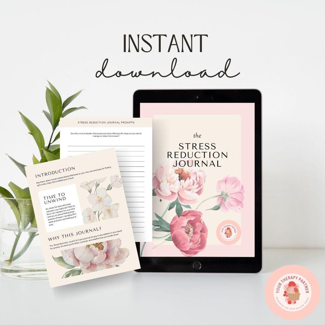 Stress Reduction Journal | 30 Day Guided Journal | Digital Journal ...