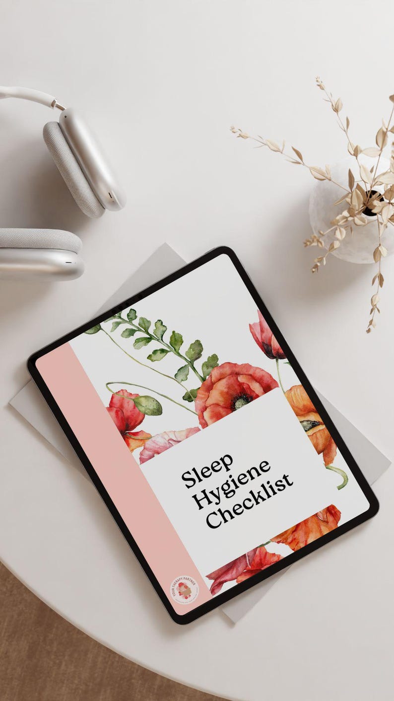 Sleep Hygiene Checklist, Digital Download, Printable or Use With Note ...