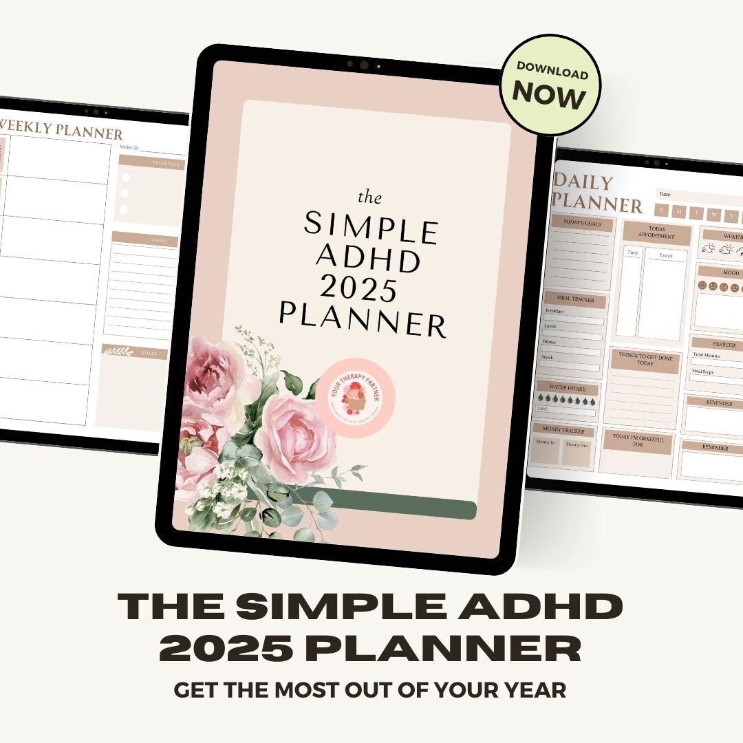 2025 Simple ADHD Digital Planner | Instant Download | Compatible With ...