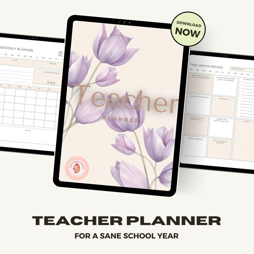 Teacher Planner | Grade Book | Instant Download | Digital Planner - Etsy