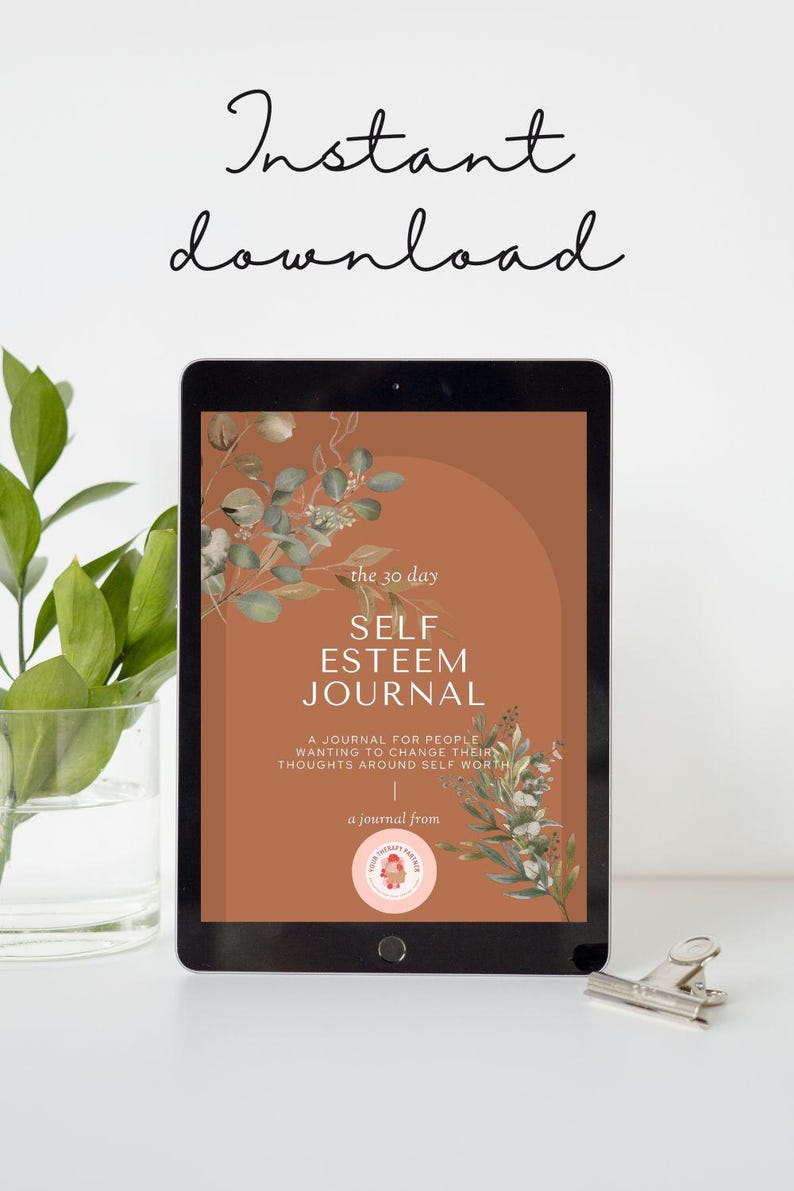 The 30-day Self Esteem Journal Self Worth Digital Journal Therapy ...
