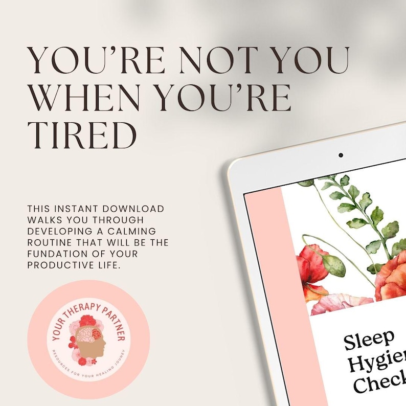 Sleep Hygiene Checklist, Digital Download, Printable or Use With Note ...