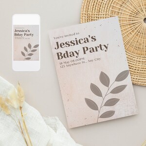 Editable Party Invitation - Simple but Elegant - Etsy