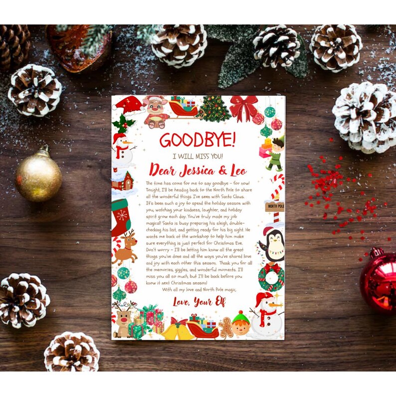 Elf Arrival & Goodbye Letter, Christmas Elf Welcome Letter, Elf Arrival ...