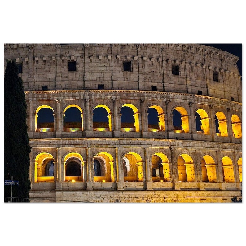Roman Coliseum Half Poster - Etsy