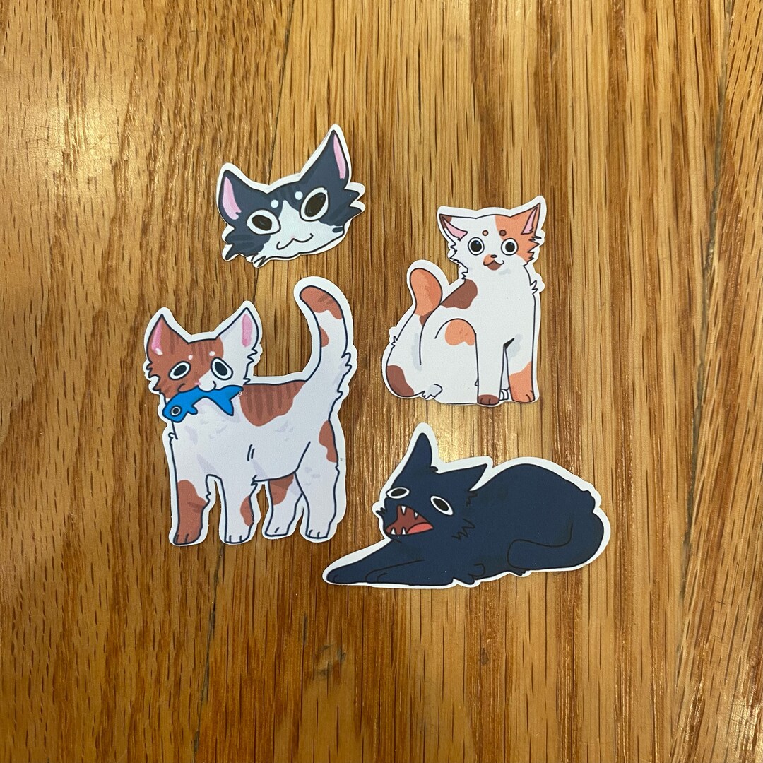 Silly Kitties Sticker Pack - Etsy