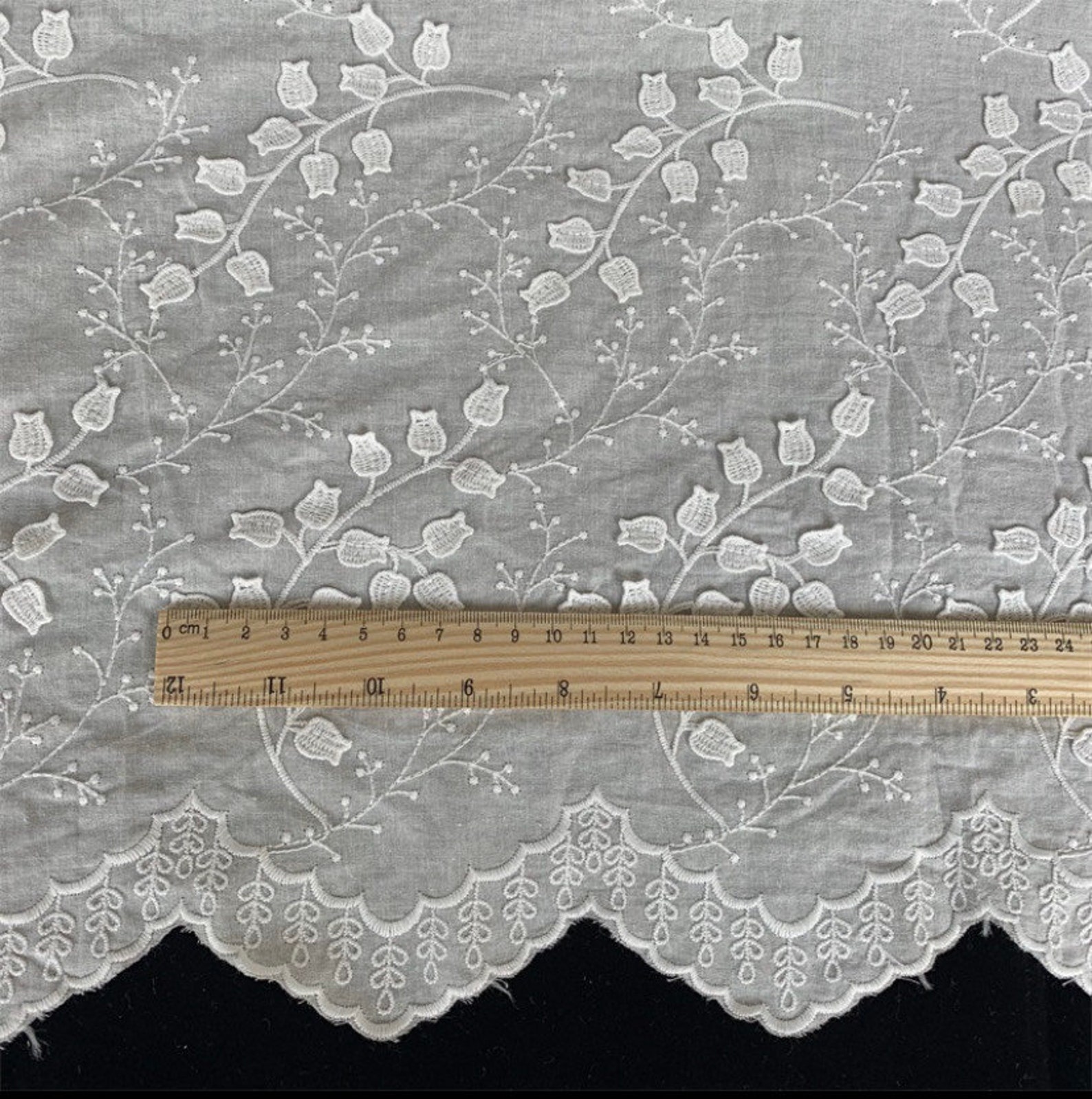 Cotton 3D Lily of Valley Fabric Embroidery Fabric ,by Yard, Dress ...