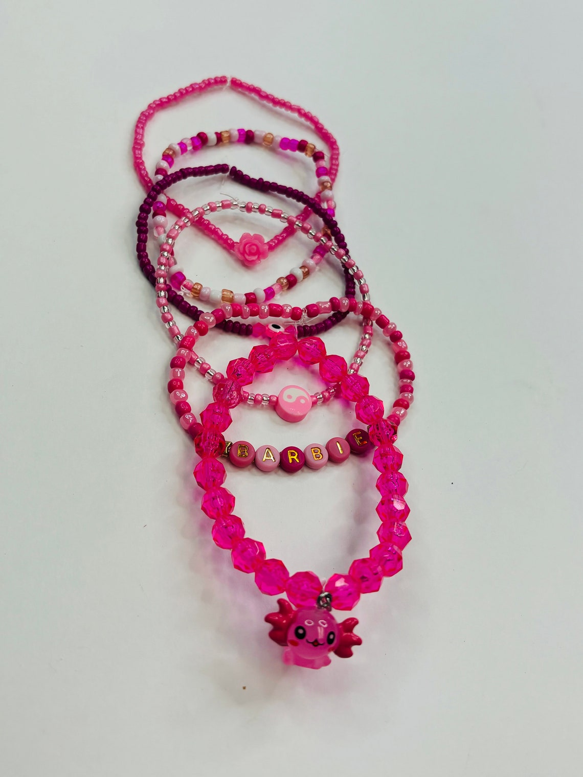 Beaded Stacking Bracelets Barbie Gift Teen Young Adults Trending Gold ...