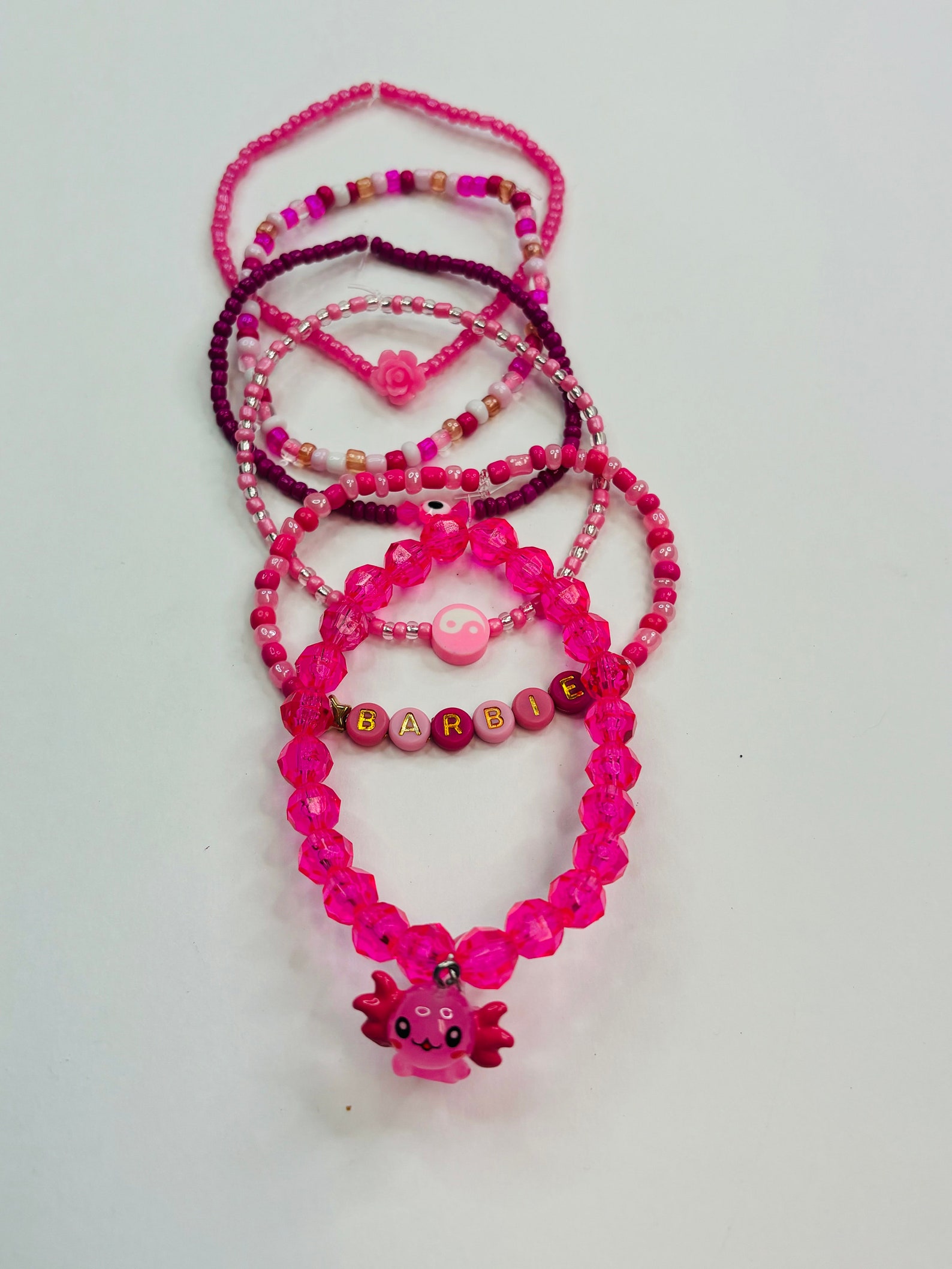 Beaded Stacking Bracelets Barbie Gift Teen Young Adults Trending Gold ...