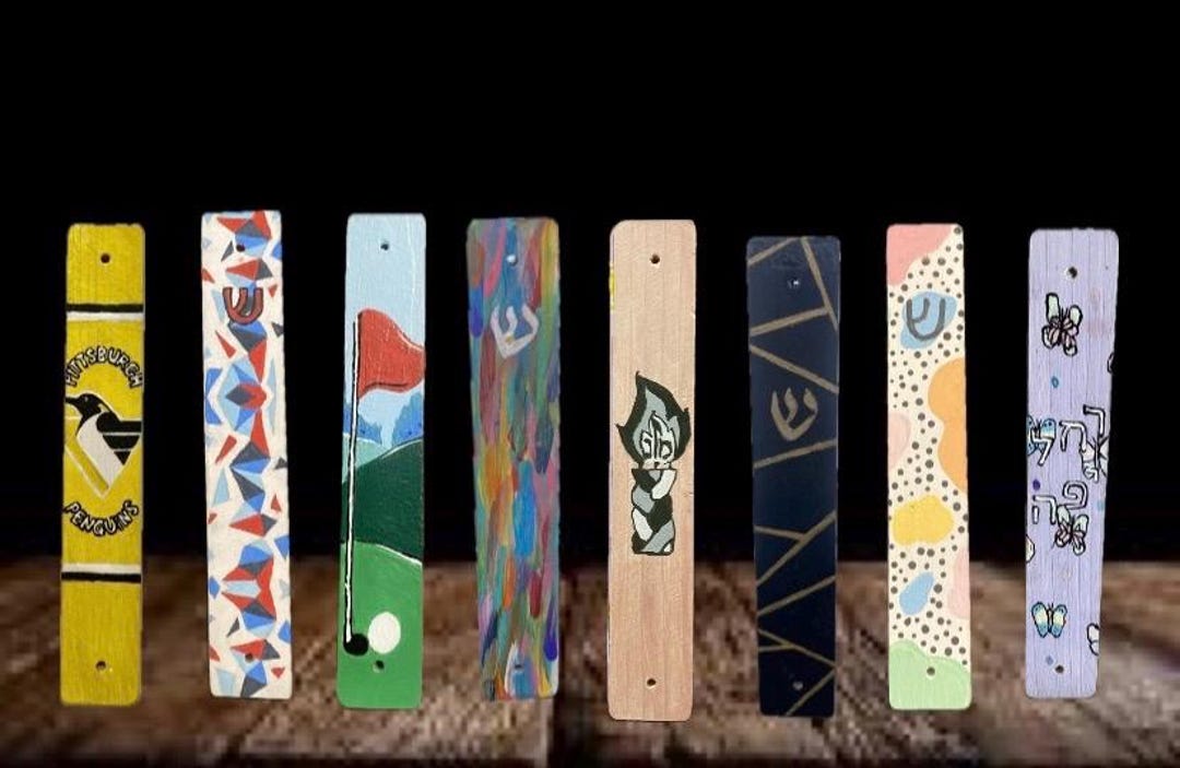 Wooden Mezuzah, Custom and Personalized, Hand Painted,judaica Gifts ...