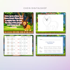 The Lion and the Mouse, Printable Busy Book, Toddler Busy Book ...