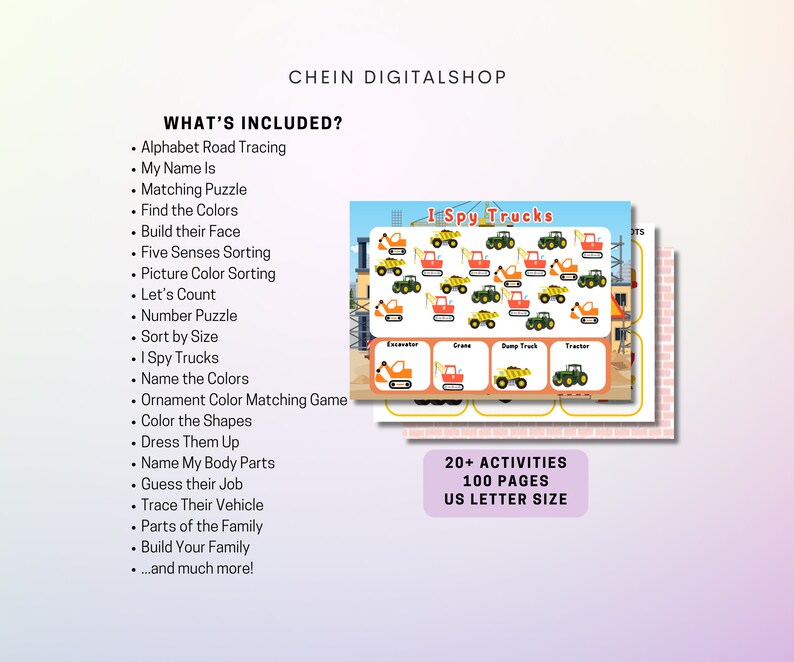 Builders Busy Book, Printable Busy Book, Toddler Busy Book, Activity ...