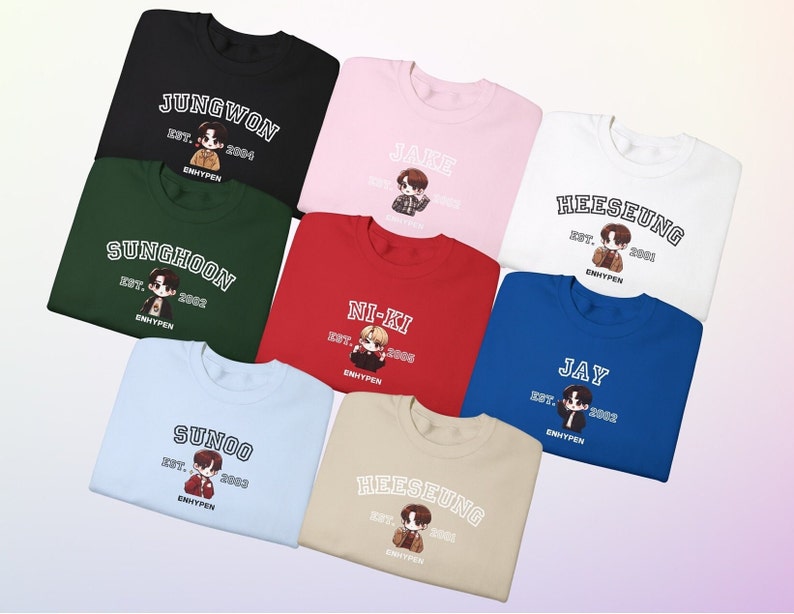 Exclusive & Cute Enhypen Chibi Sweatshirt, Enhypen Members Jungwon ...