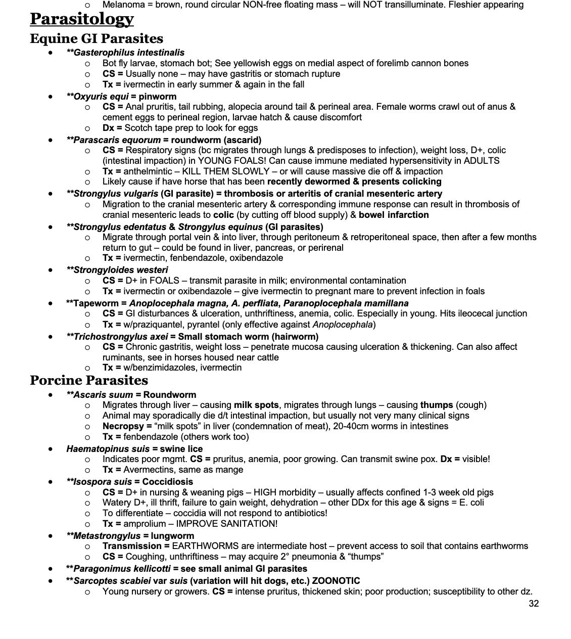 NAVLE Study Guide- ICVA Species and Diagnosis - Etsy