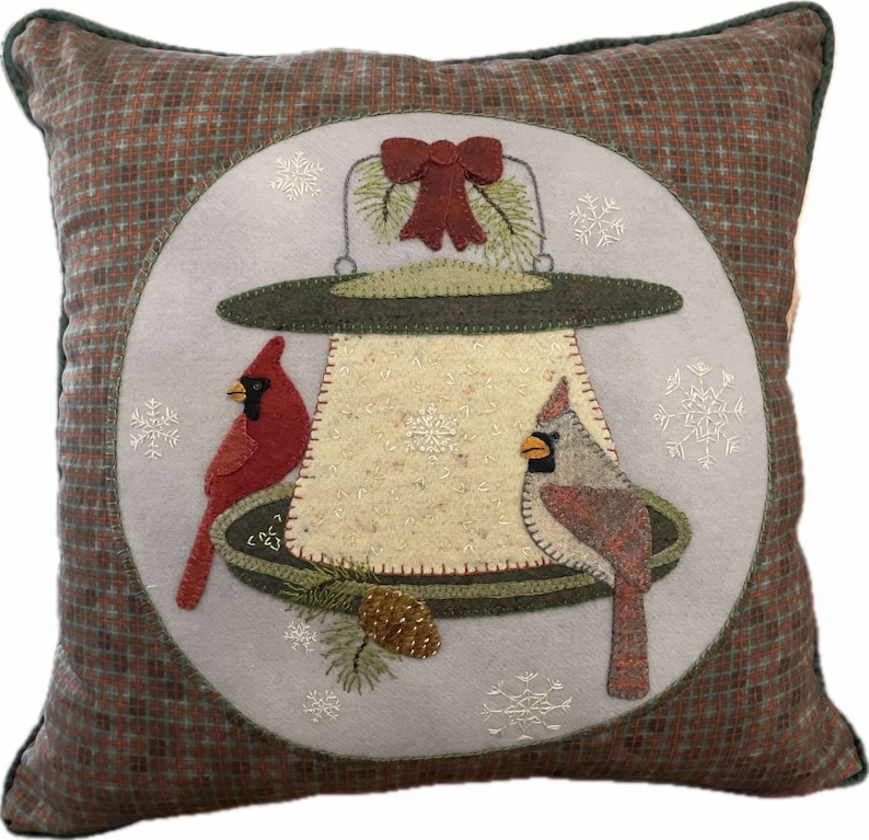 Pattern, Felted Wool Applique, Winter Cardinals, PDF - Etsy