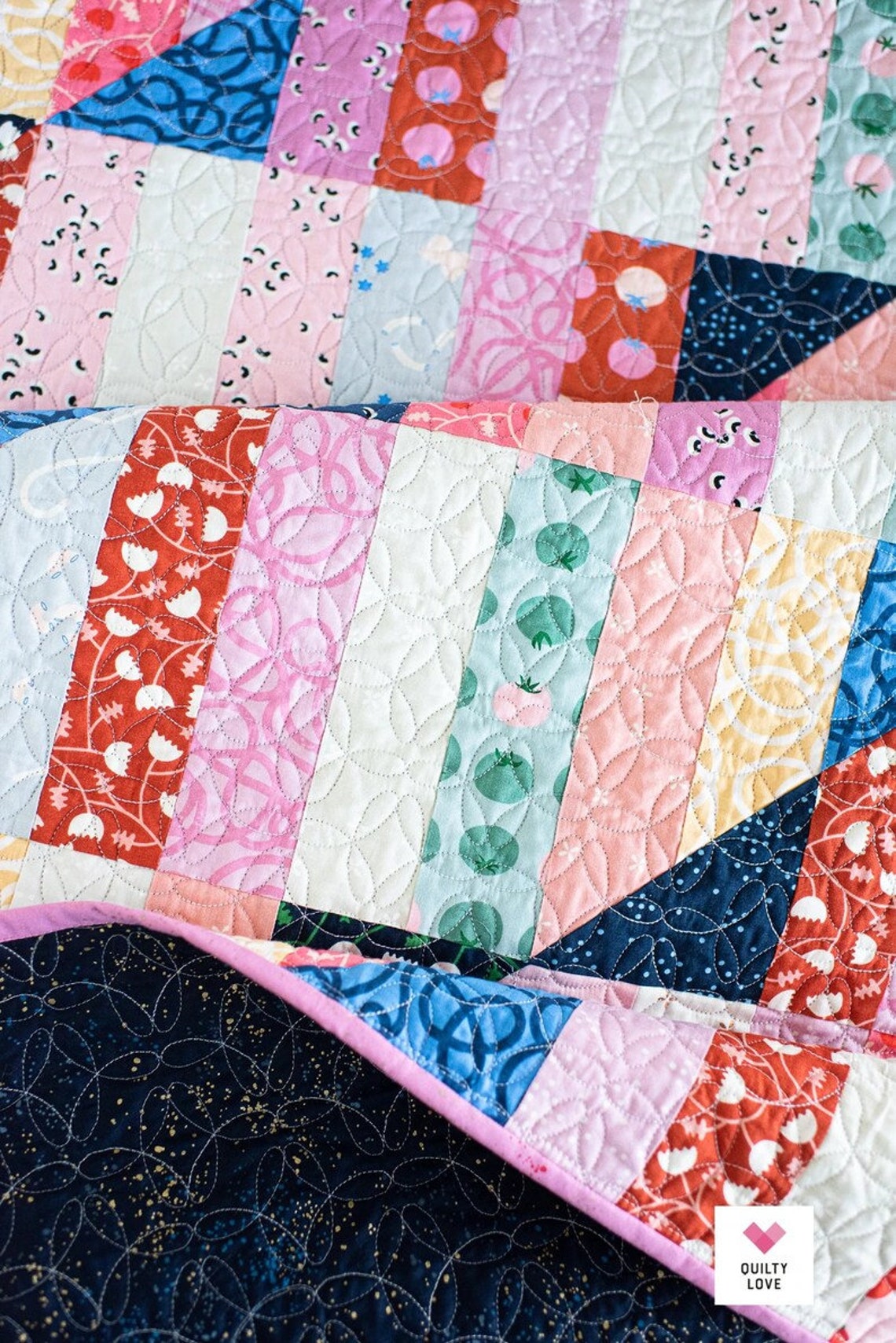 Quilty Love Happy Stripes Quilt Pattern // Fat Quarter // No. - Etsy