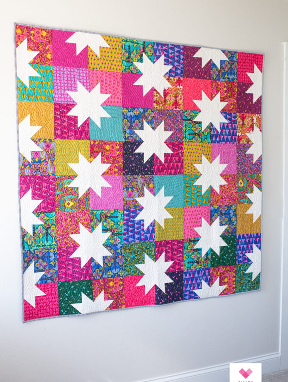 Quilty Love Star Pop II Quilt Pattern // Fat Quarter Friendly - Etsy
